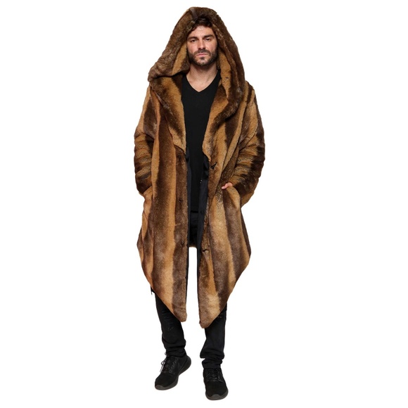 FURROCIOUS FURR | Jackets & Coats | Furrocious Furr Mens Faux Fur Brown ...